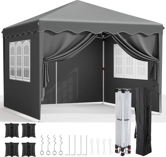 Easy up partytent - Paviljoen tent - 3x3 m Partytent opvouwbaar ...