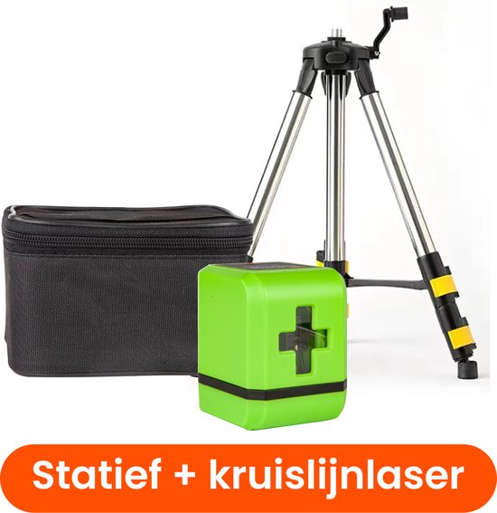 Kruislijnlaser 2 lijnen incl. opbergbox + statief - bouwlaser ...