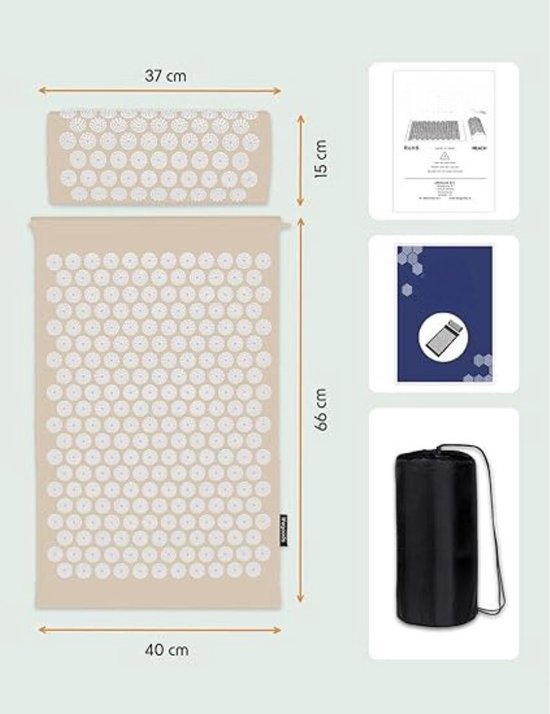 Equivera Spijkermat - Spijkermat - Spijkerbed - Acupunctuur Kussen ...