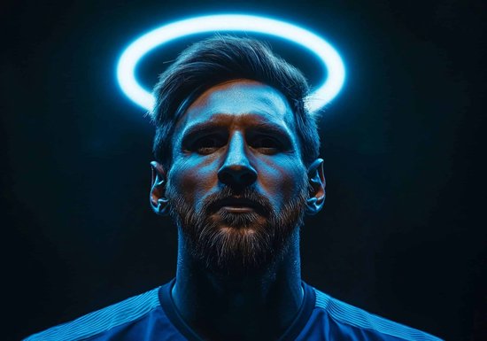 Lionel Messi Poster | Halo Poster | Voetbal Poster | Sport Poster ...