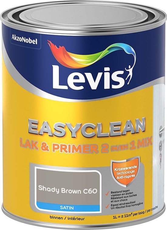 Levis - EasyClean Lak & Primer 2-In-1 Mix - Shady Brown C60 - 1 L | bol
