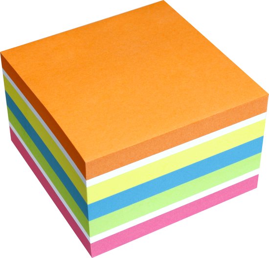 Info sticky notes - met hanging hole - 450 vel - 75x75mm - oranje, geel ...