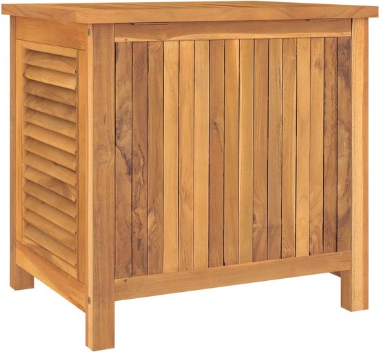 vidaXL Tuinbox 60x50x58 cm Massief Teakhout Houten Opbergbox - Teak ...
