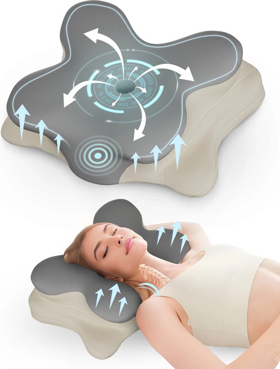 Ergonomisch Hoofdkussen - Verlicht Nekklachten en Rugklachten - Voor Rug- en... | bol