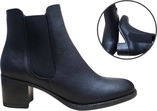 Stravers - Maat 44 Stoere korte laarsjes - zwart - Grote Maten ...