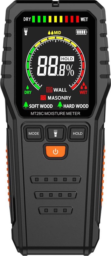 Vochtmeter zonder pennen - Vochtmeter voor muren - Digitale LCD Display ...
