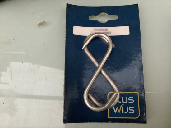 S-haak 2 stuks. 80 mm vertind. Vleeshaak | bol