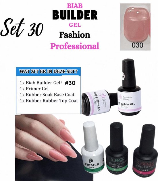 BIAB Builder Gel Set #030 - Nagellak Gel - BIAB Builder - Biab Gel - Biab Nail Gel | bol