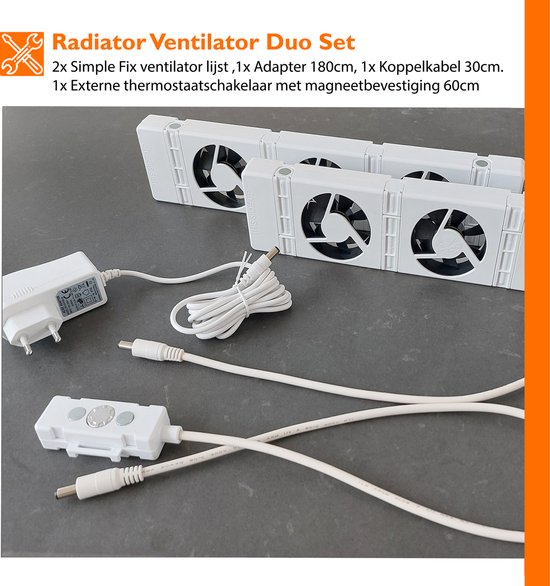 Simple Fix Radiator Ventilator Duo Set - Energiezuinig – Verwarm je ...