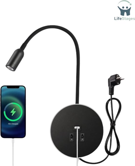 LifeStages - Bedlampjes Leeslampjes - LED Zwanenhals Leeslampje ...