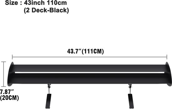 Spoiler - Dubbel decker - Auto spoiler - Aluminium - Race spoiler | bol