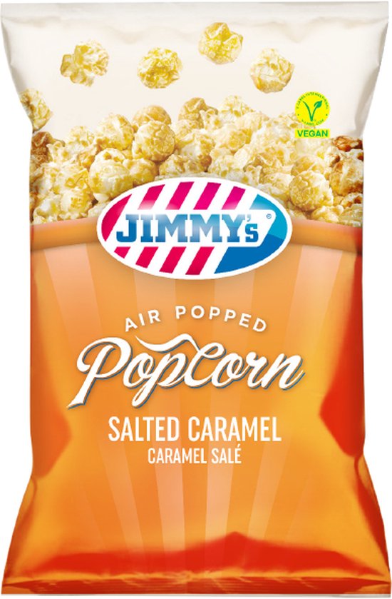 JIMMY's Popcorn Salted Caramel Impuls bag 12x150g Air-Popped | bol