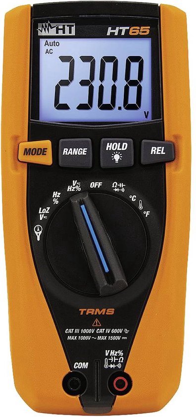 HT Instruments HT65 Multimeter Digitaal CAT III 1000 V, CAT IV 600 V ...