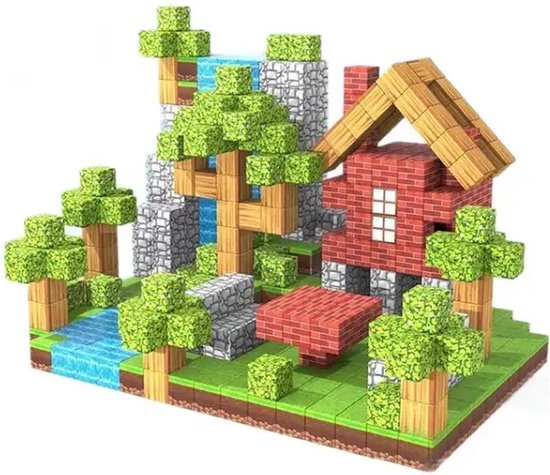 Magnetisch bouw blokken speelgoed Sinterklaas Minecraft 501 blokken | bol