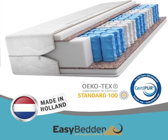 EasyBedden® 80x200 matras medium koudschuim 20 cm dik. | bol