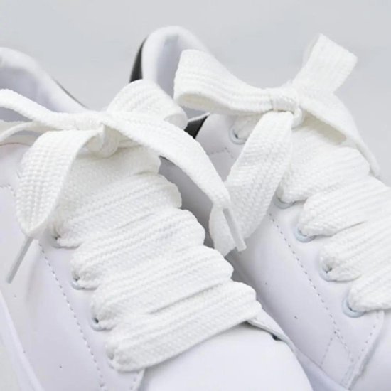 Veters Wit - 2CM Wijd - White Laces - Geschikt voor Adidas Campus 00s - 140 CM | bol