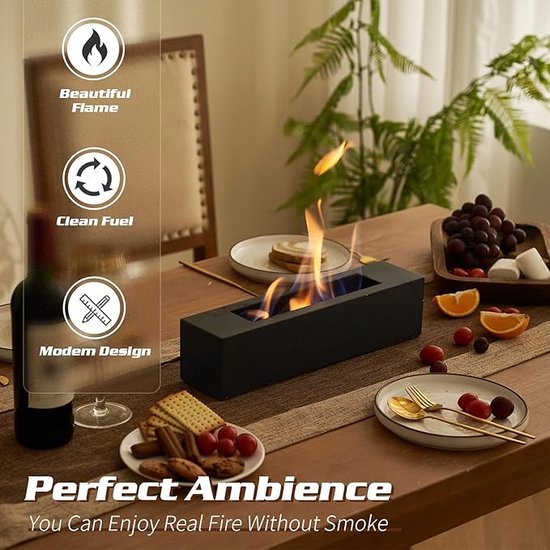 Tafelhaard, bio-ethanol, haard, tafelvuur met blushhulp voor buiten en ...