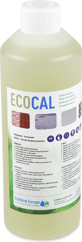 Ecocal 0,5 liter - kalk en witte vlekken verwijderen van muur en gevel | bol