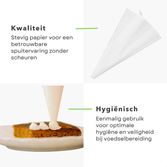 Wegwerp Spuitzakken 40 cm - Spuitzak - Garneerspuit Set - 5 Stuks ...