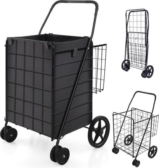 Opvouwbare Multifuntionele Winkelwagen tot 40 kg – Ideaal voor ...