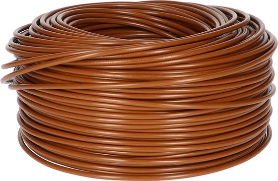 Top Cable H07V2-K - Installatiedraad - Montagedraad - 6mm2 - Bruin ...