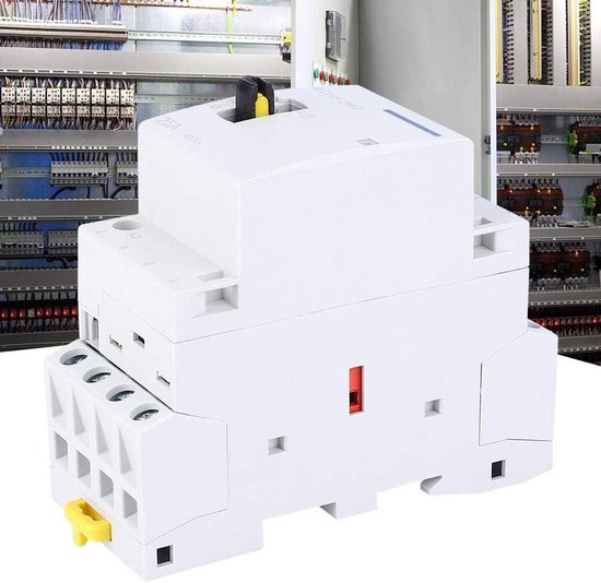 Huishoudelijke AC-module contactor 4P 25A 230V met handschakelaar ...