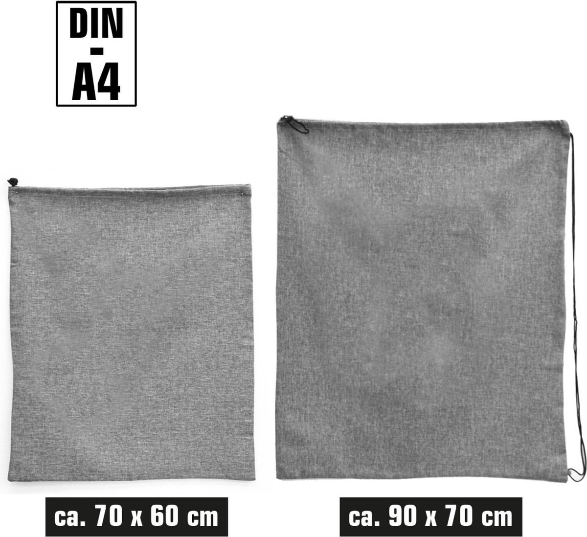 100l Waszak Groot XXL + 60l Reiswastas - Wastas met Trekkoord voor ...