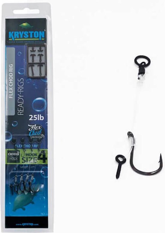 Kryston - Flex Chod Rig Short 5 cm - 25 lb - Set 4 stuks - Maat 8 | bol