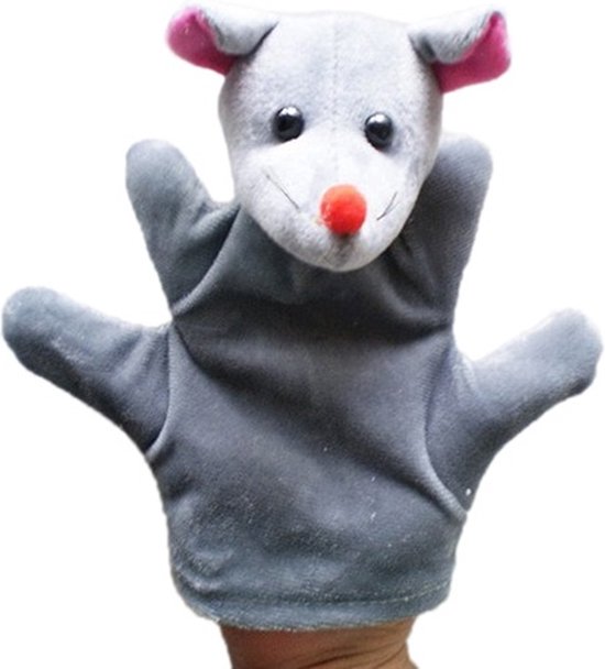 Pluche Dieren Handpoppen | 4 stuks | Poppenkastpoppen Hond, Konijn ...