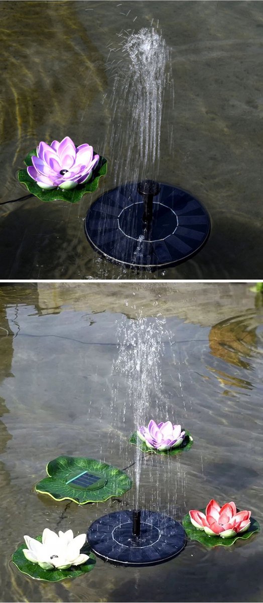 Buxibo - Multifunctionele Solar Water Fontein - Fontein Pomp ...
