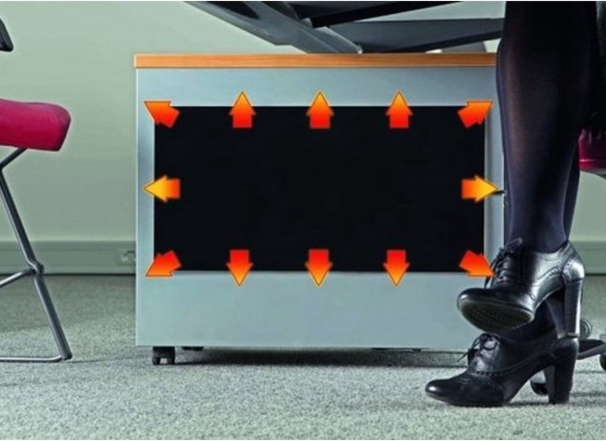 Infrarood bureau verwarming fiber plaat zelfplakkend 150Watt inclusief ...