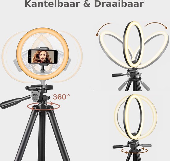 XL - LED - Ringlicht met Statief en Afstandsbediening - Inclusief ...