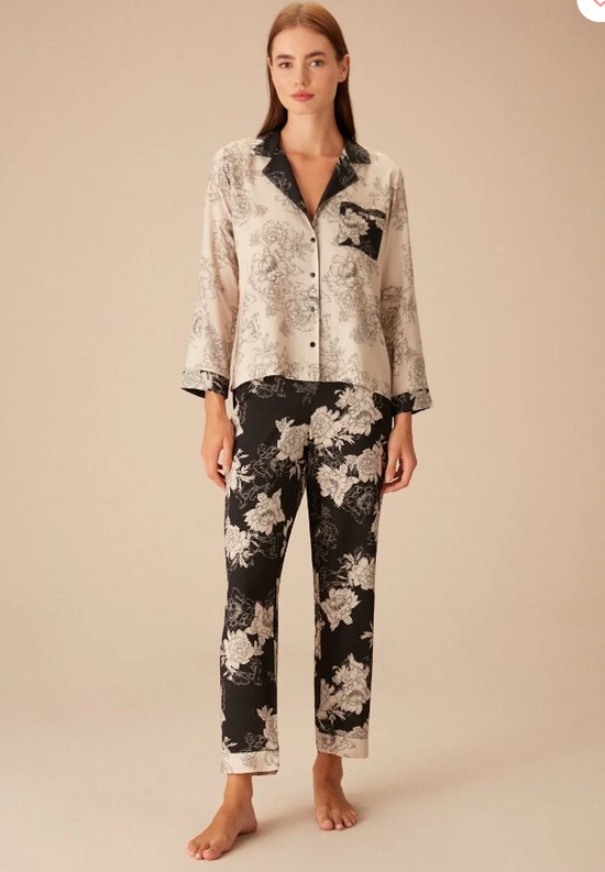 Suwen- Viscose Dames Pyjama Set - Homewear -Satijn Maat S | bol.com