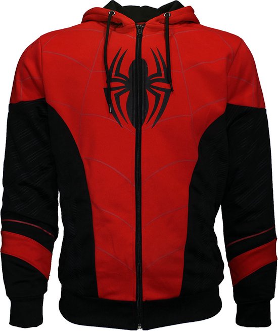Marvel Spiderman Vest met capuchon -L- Red & Black Outfit Rood/Zwart | bol