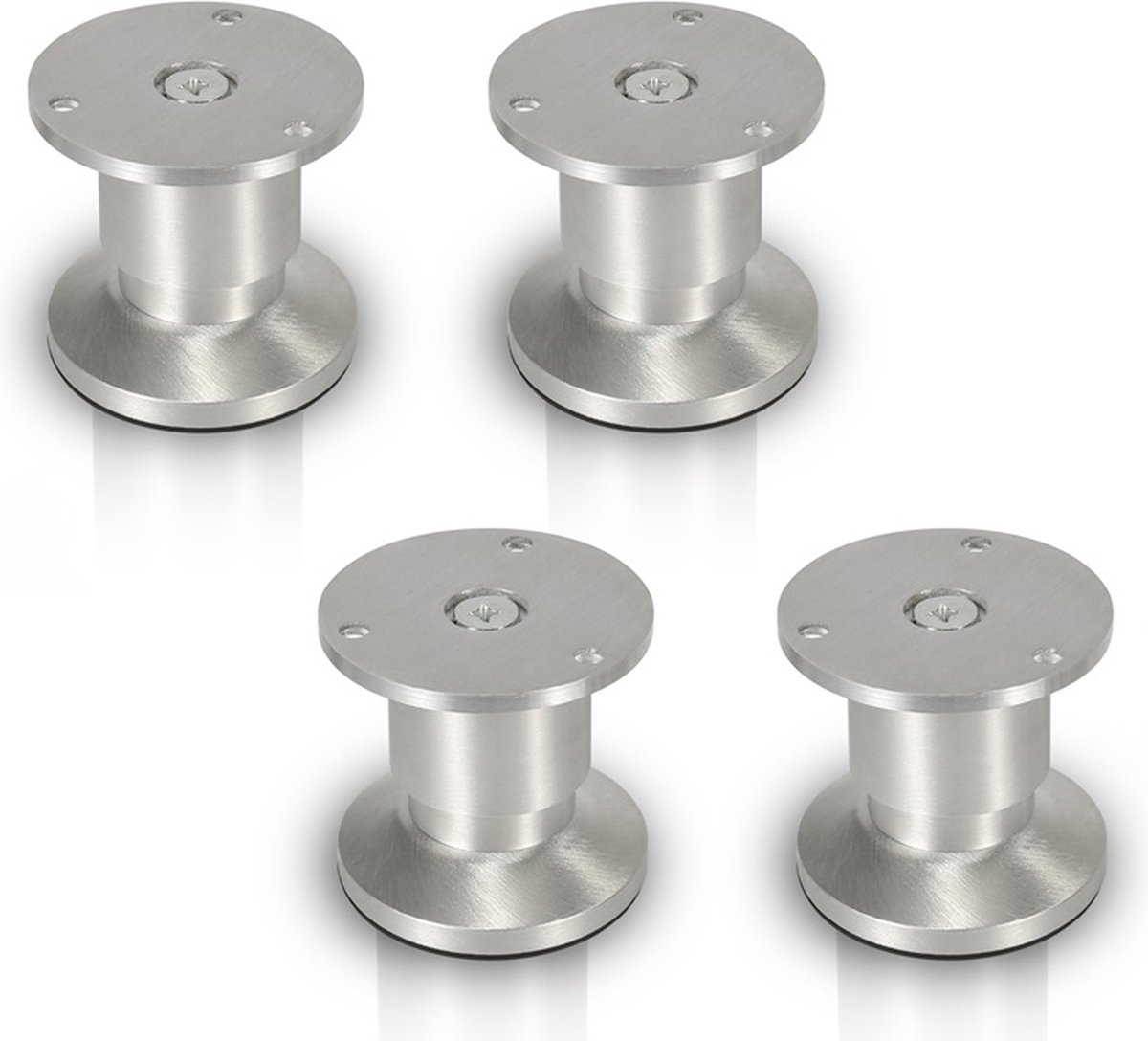 Verstelbare Meubelpoten - Bankpoten Rond - Meubel Poten voor Kast & Bank - Aluminium -... | bol.com