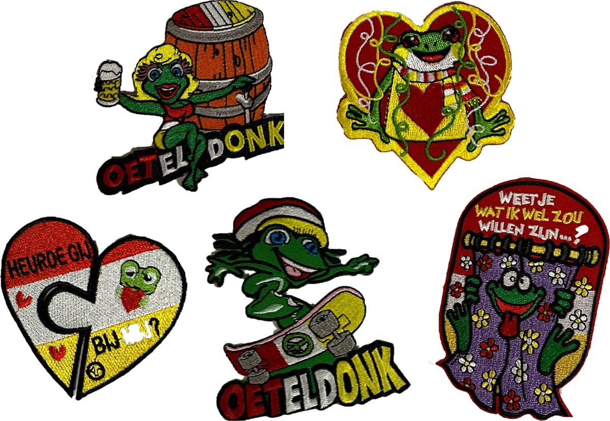 Oeteldonk emblemen voordeelpakket - 5 stuks - Oeteldonk emblemen set ...