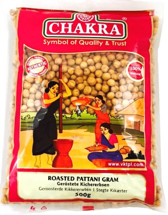 Chakra - Geroosterde Kikkererwten - Roasted Pattani Gram - 3x 500 g | bol
