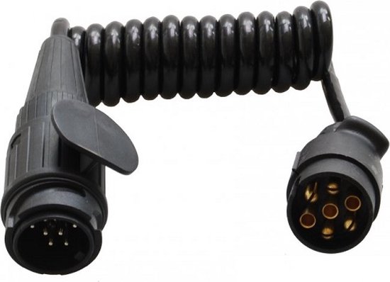 Spiraalkabel 7 aderig - Met 13 polige & 7 polige stekker - tot 1,5 ...