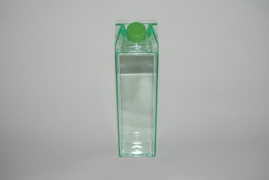 Melkfles - Groen - Drinkfles - Waterfles - Melkpak - Plastic - Fles ...