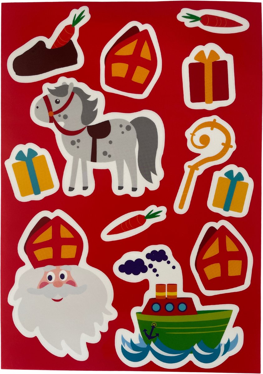 3BMT Sinterklaas Versiering - Raamstickers - Herbruikbaar - Set van 24 | bol.com