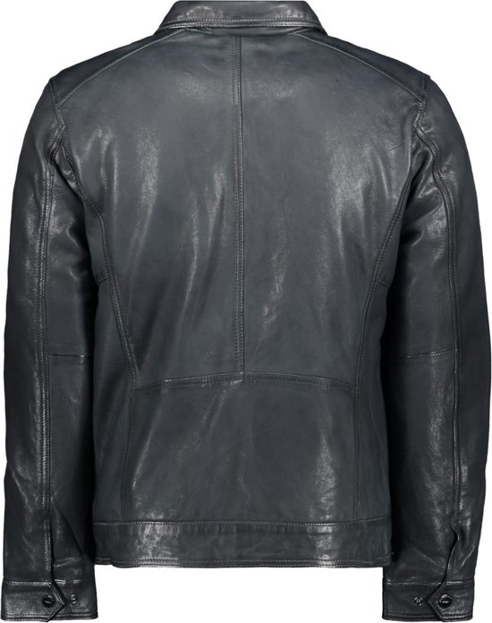 Donders Jas Leather Jacket 52318 790 Blue Night Mannen Maat - 56 | bol