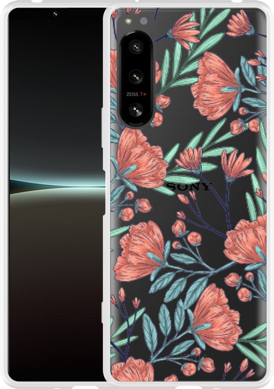 Sony Xperia 5 IV Hoesje Poppy Roses Designed by Cazy | bol.com