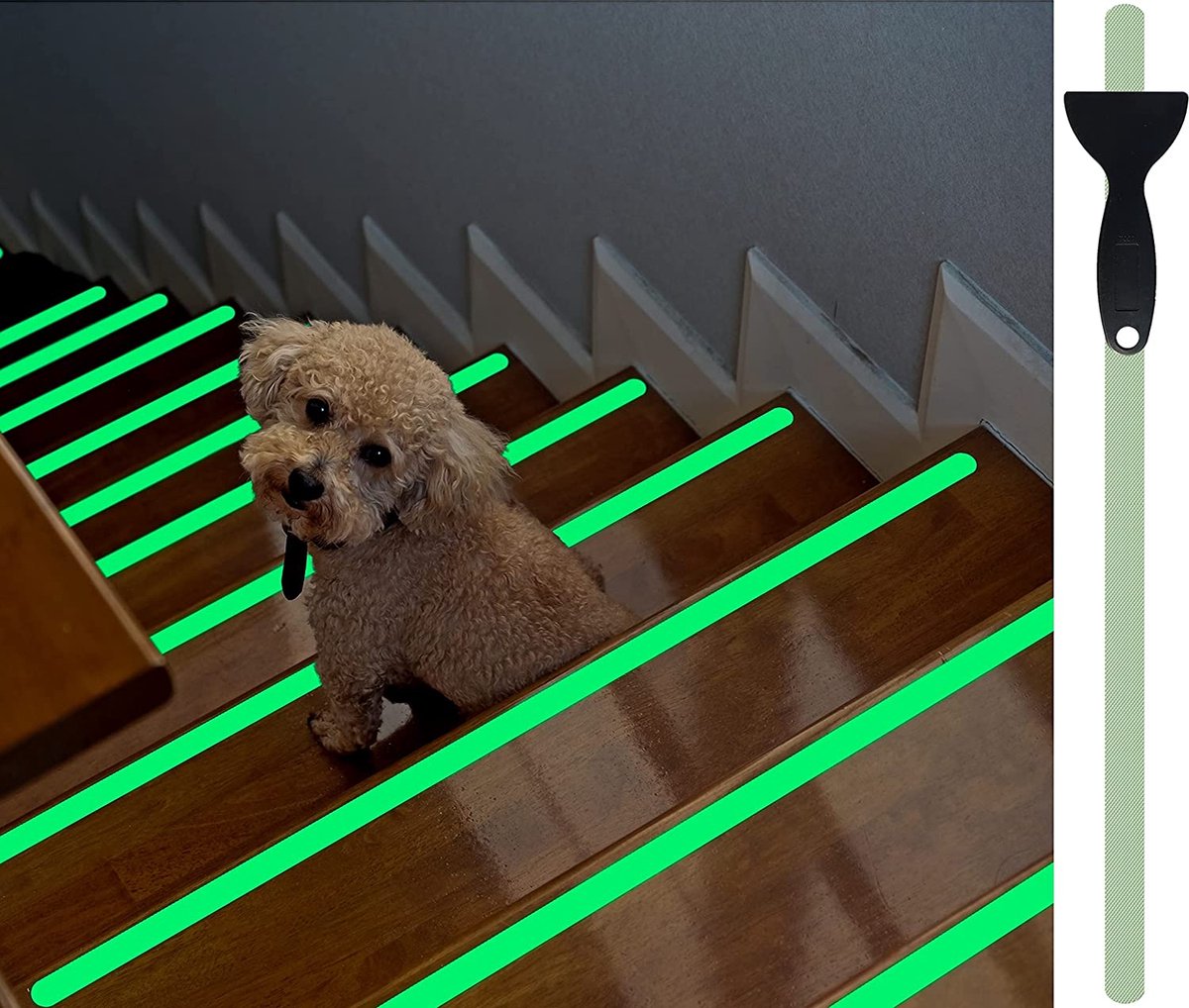 cocofy Fluorescerende antislip strepen oplichtende stickers voor trap ...