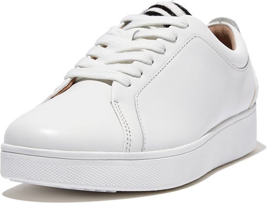 FitFlop Rally Zebra-Back Leather Sneakers WIT - Maat 41 | bol.com