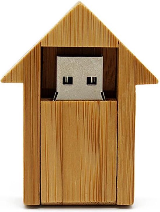 Hout huis USB stick 128GB | bol.com