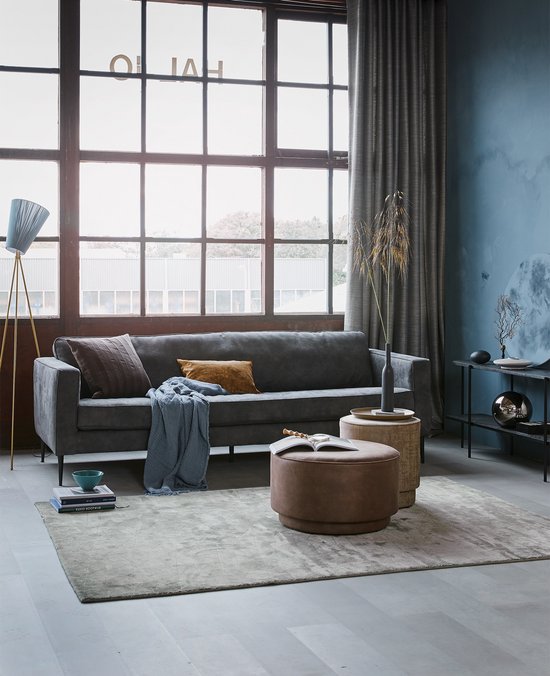 CREW 3-ZITS BANK SUEDE DONKER GRIJS | bol.com