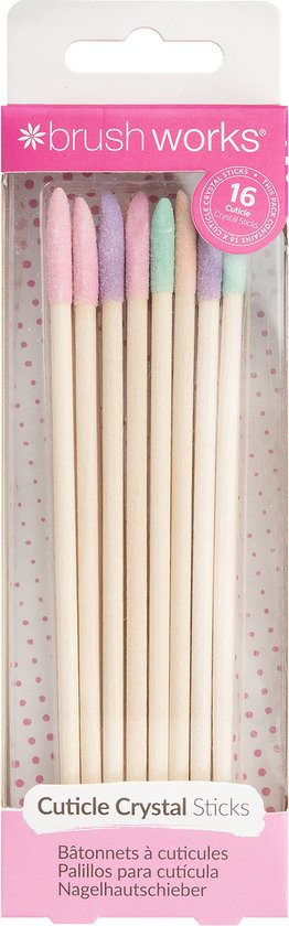 Brushworks Cuticle Crystal Sticks - 16 pieces | bol.com