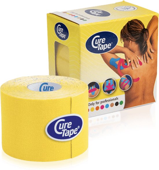 Kinesio Cure Tape - doos - 6 rollen - geel | bol