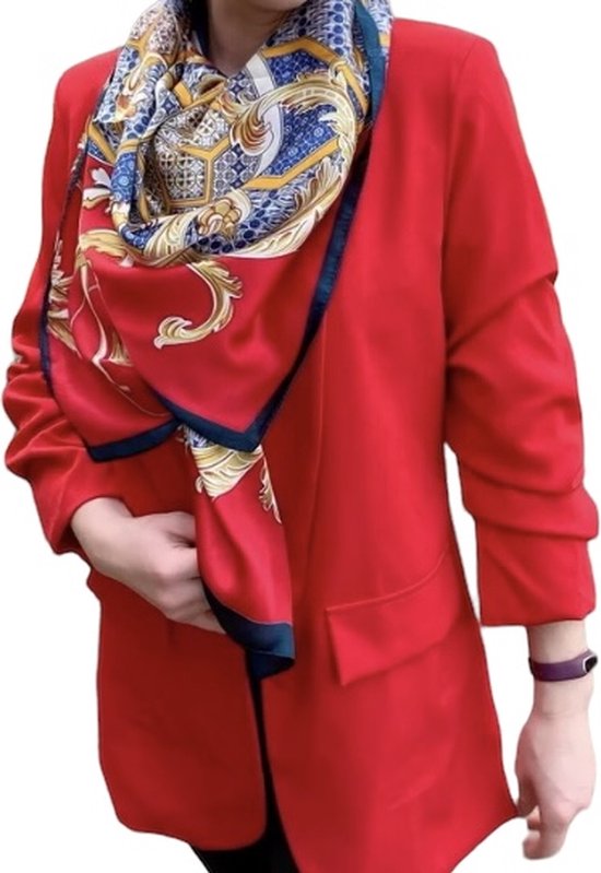 Sjaal, rood met print | bol