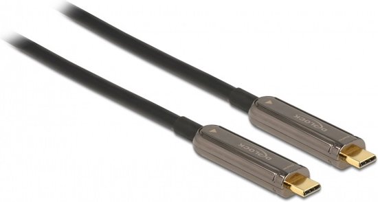 DeLOCK actieve optical fiber USB-C naar USB-C video kabel - 4K 60Hz HDR ...